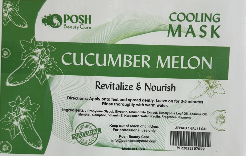 Posh Bucket Cooling Mask- Cucumber Melon - US Maxim Nail Supply