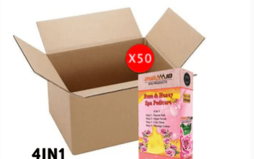 Pyramid 4 Step Spa Pedicure Rose & Honey Case - US Maxim Nail Supply