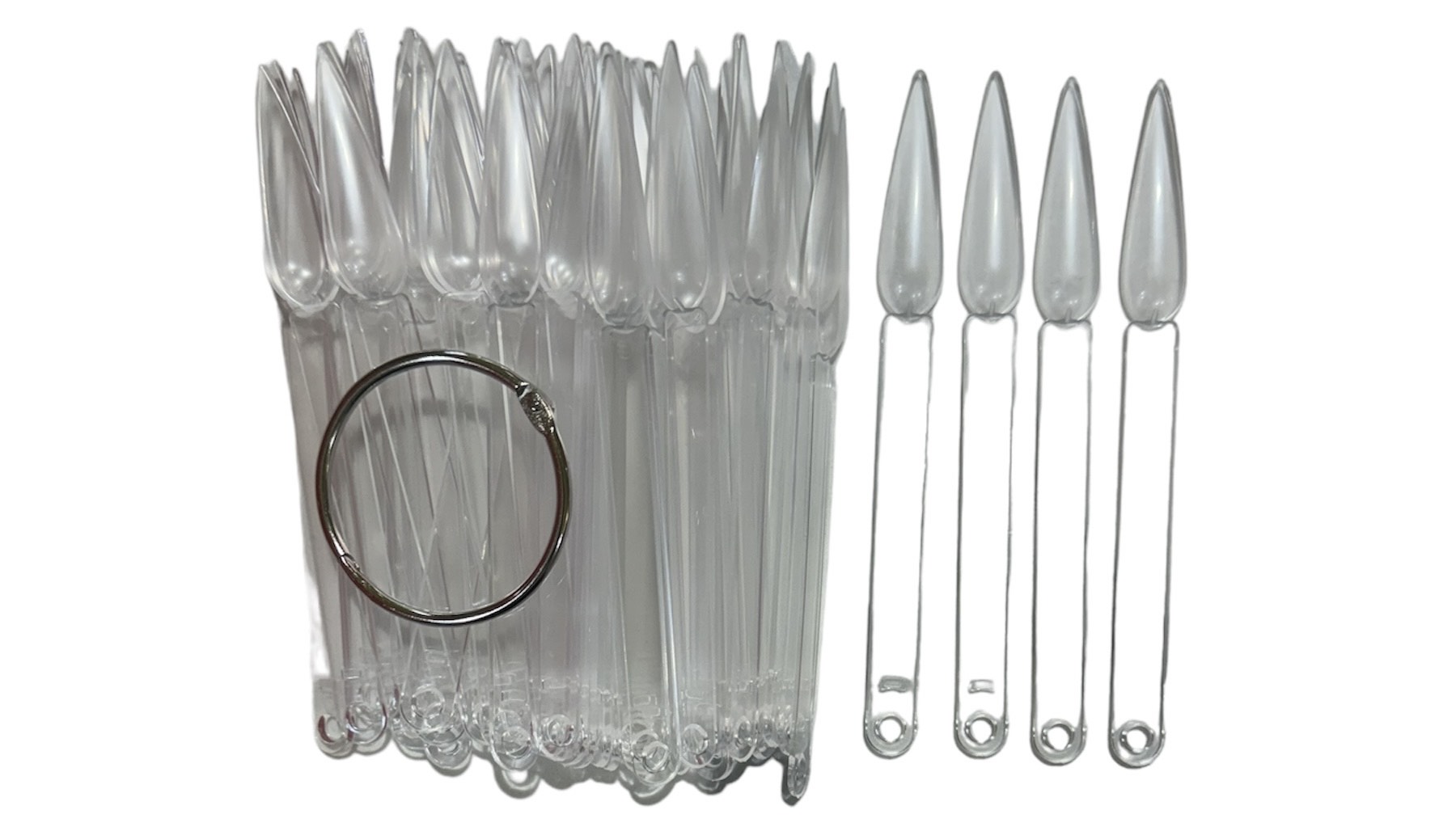 Tip Display Ring 50/pcs Clear - US Maxim Nail Supply